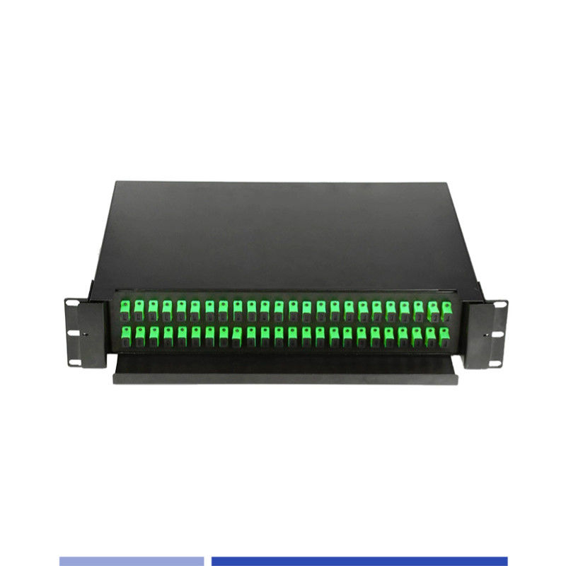 48 cổng 2u Fiber Patch Panel SC Simplex 19 "Rack gắn tải SC APC